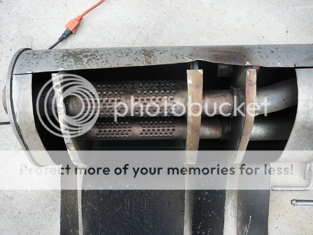 Now u can c the inside of the factory muffler I cut open | DodgeTalk Forum